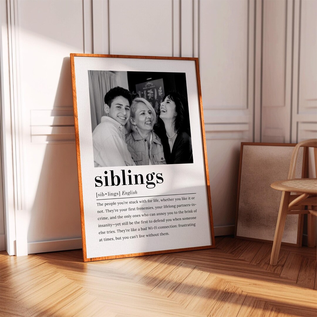 Personalised Siblings Definition Poster, Sibling Definition Printable ...