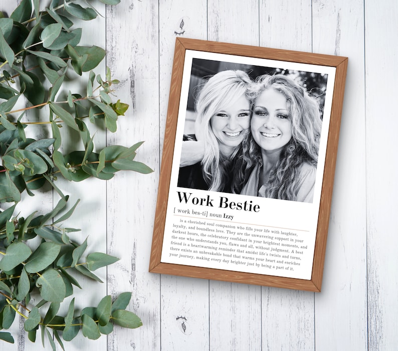 Work Bestie Personalized Picture Frame Digital Download, Work Bestie ...