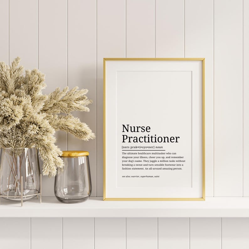 Nurse Practitioner Definition Printable Wall Art, Nurse Practitioner ...