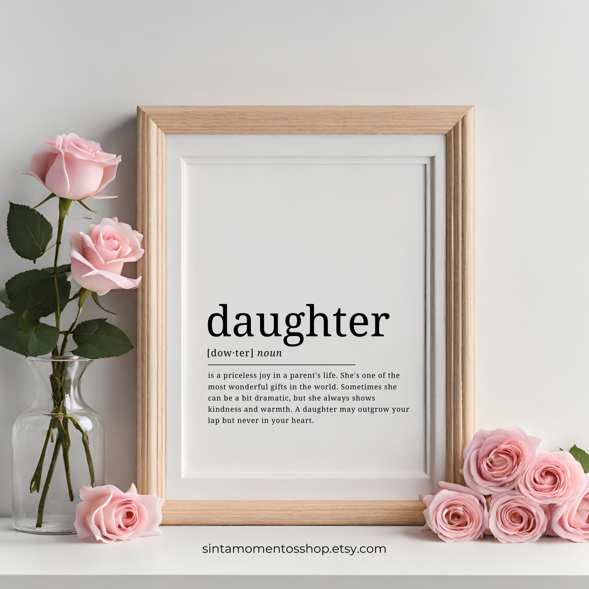 Daughter Definition Printable Wall Art, Daughter Meaning Digital ...
