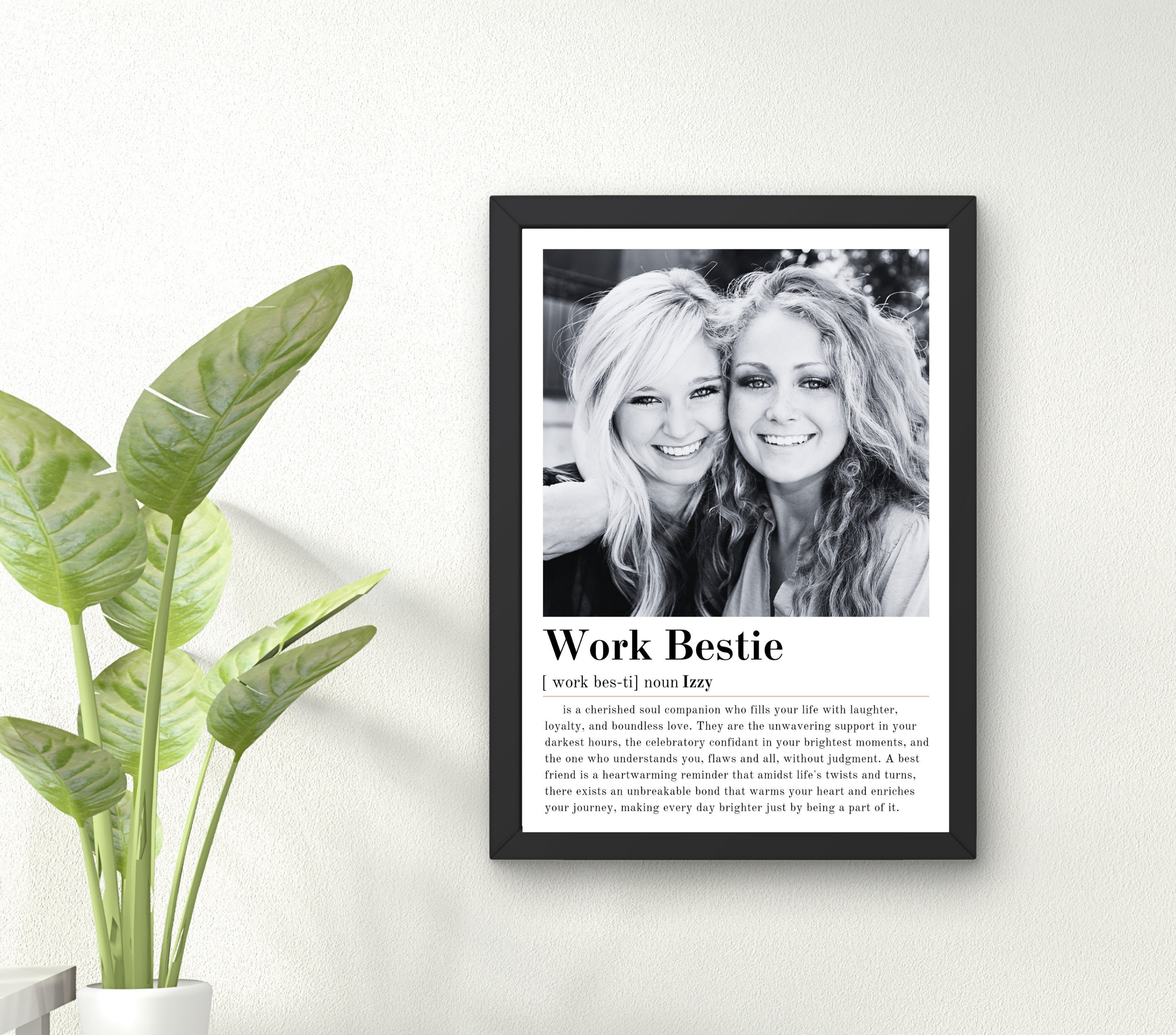 Work Bestie Personalized Picture Frame Digital Download, Work Bestie ...