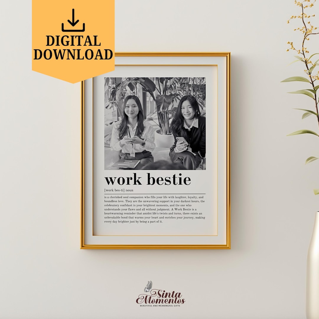 Custom Work Bestie Definition Print, Teacher Bestie Gifts, Digital ...