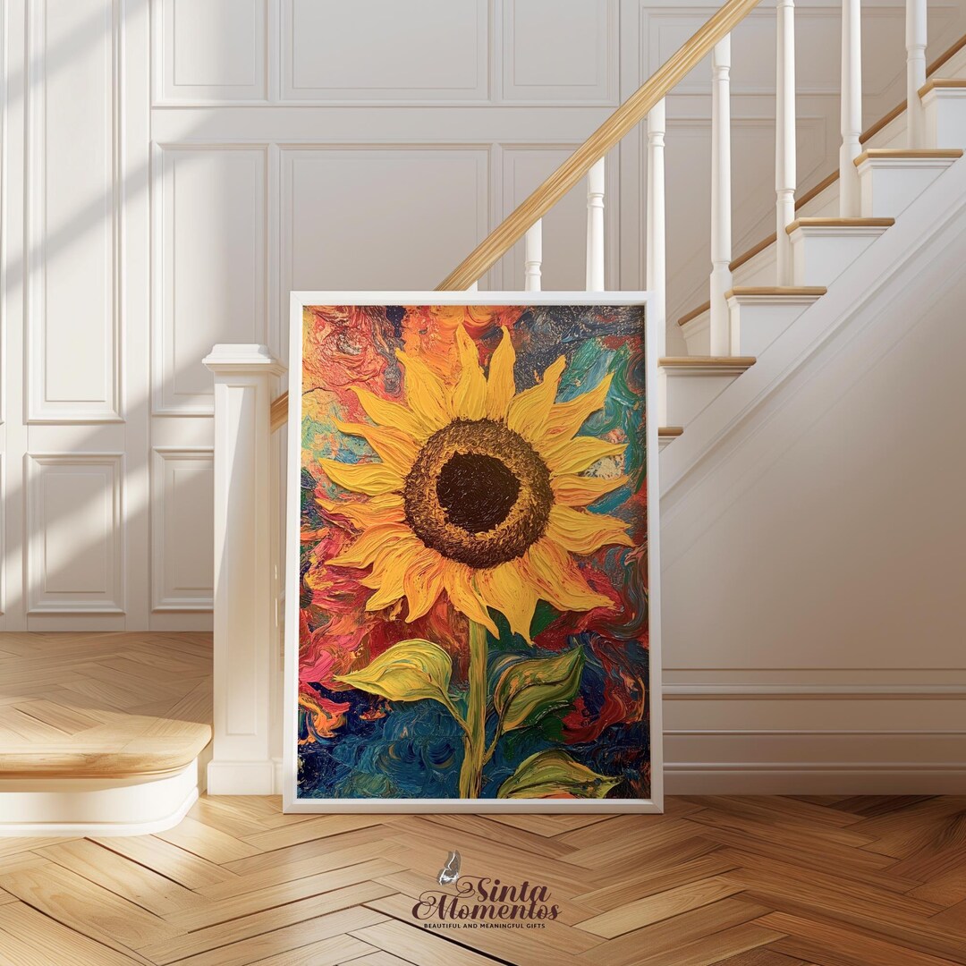 Sunflower Painting, Van Gogh Sunflower Poster, Sunflower Oil Painting ...