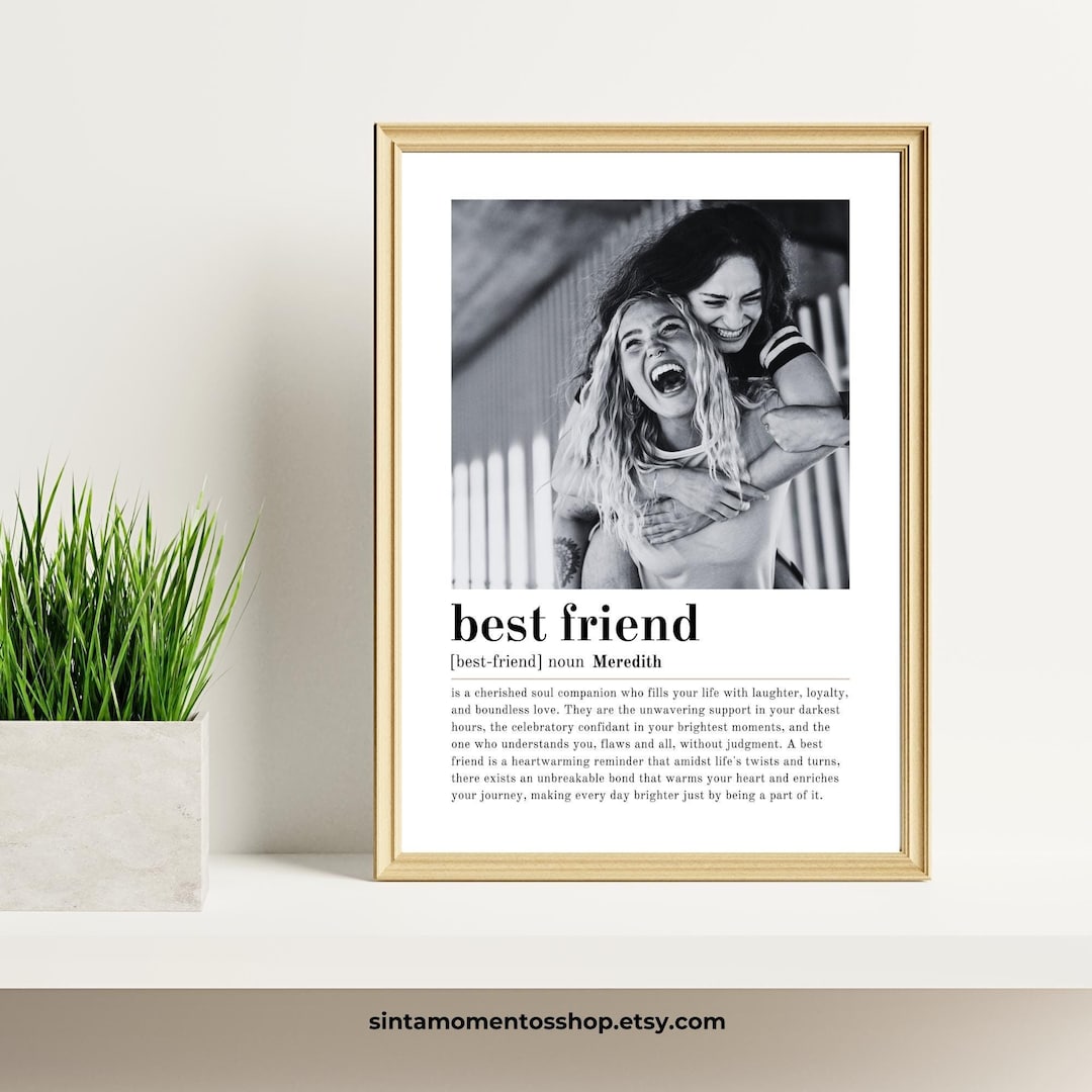 Personalised Best Friend Definition Printable Wall Art, Best Friend ...