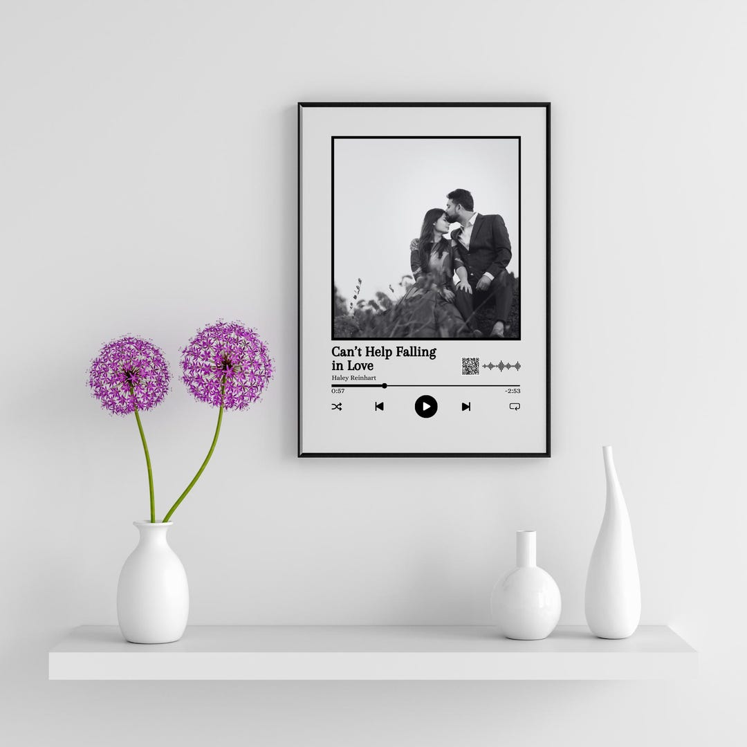 Personalised Picture With Spotify Print, Spotify Picture Music Poster ...