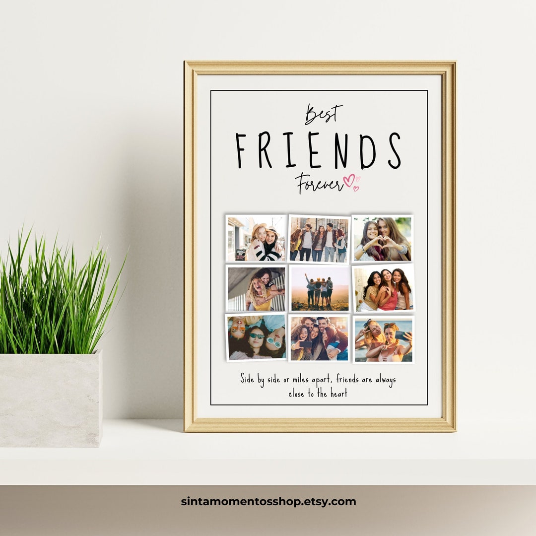 Friends Prints, Best Friend Photo Collage, Friends Photo Printable Wall ...