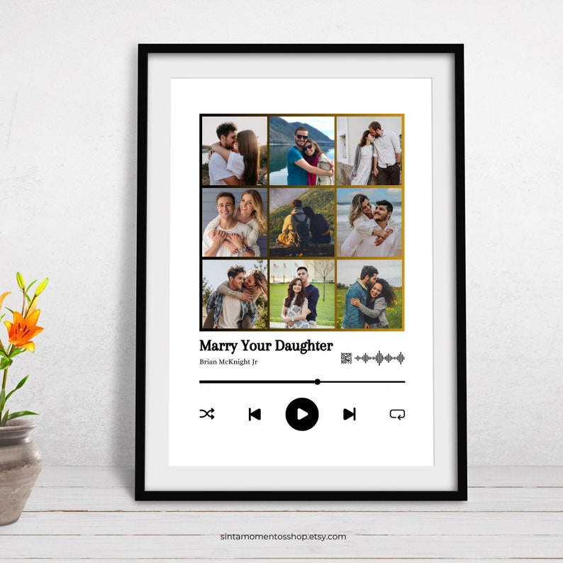 Personalised Picture With Spotify Wall Art, Spotify Picture Music ...