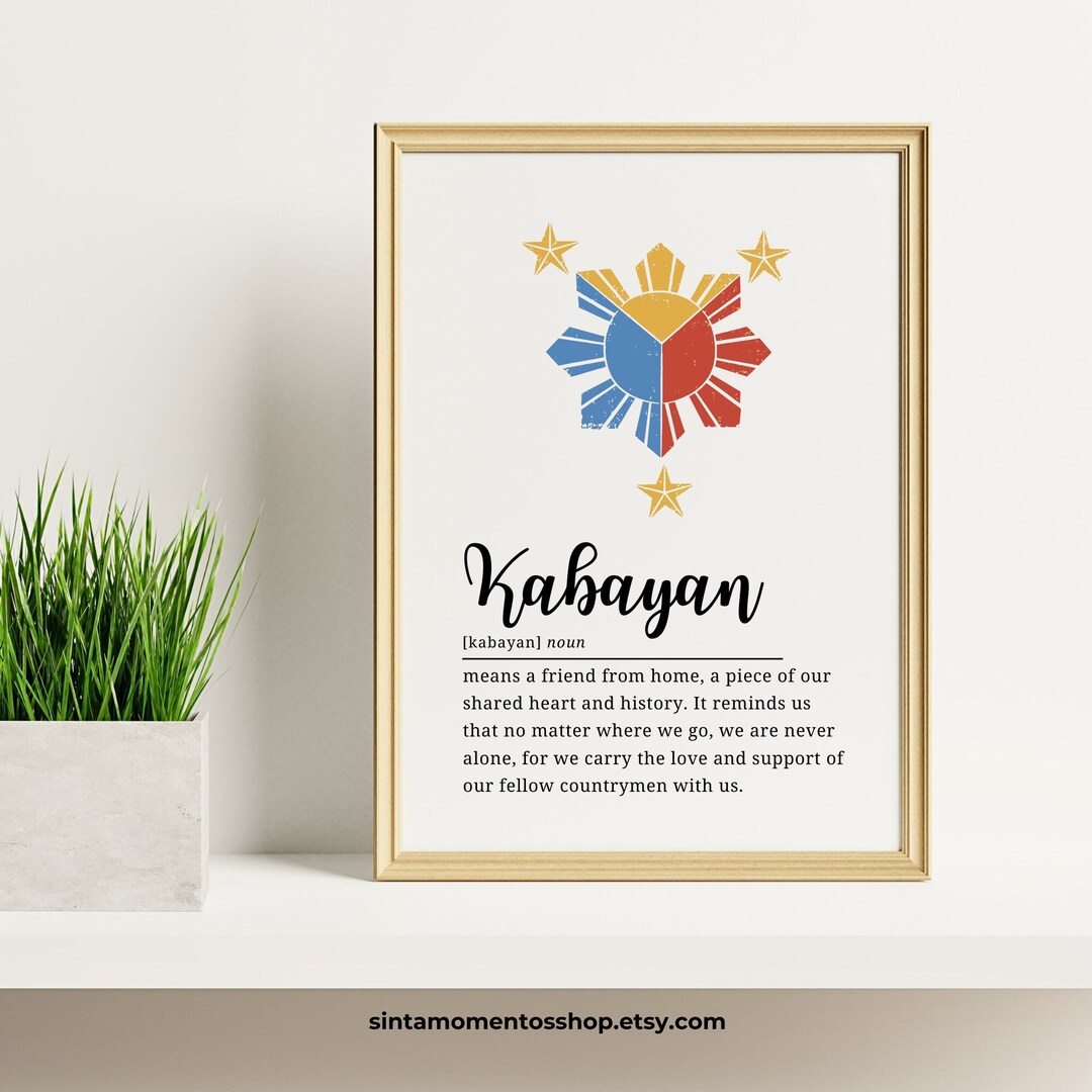 Kabayan Definition Printable Wall Art, Filipino Poster, Kabayan ...