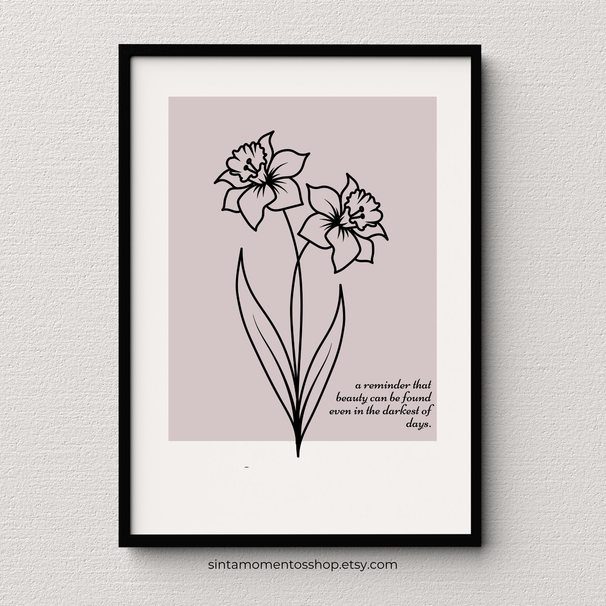 Custom Birth Flower Month Printable Wall Art, Personalize Birth Flower ...