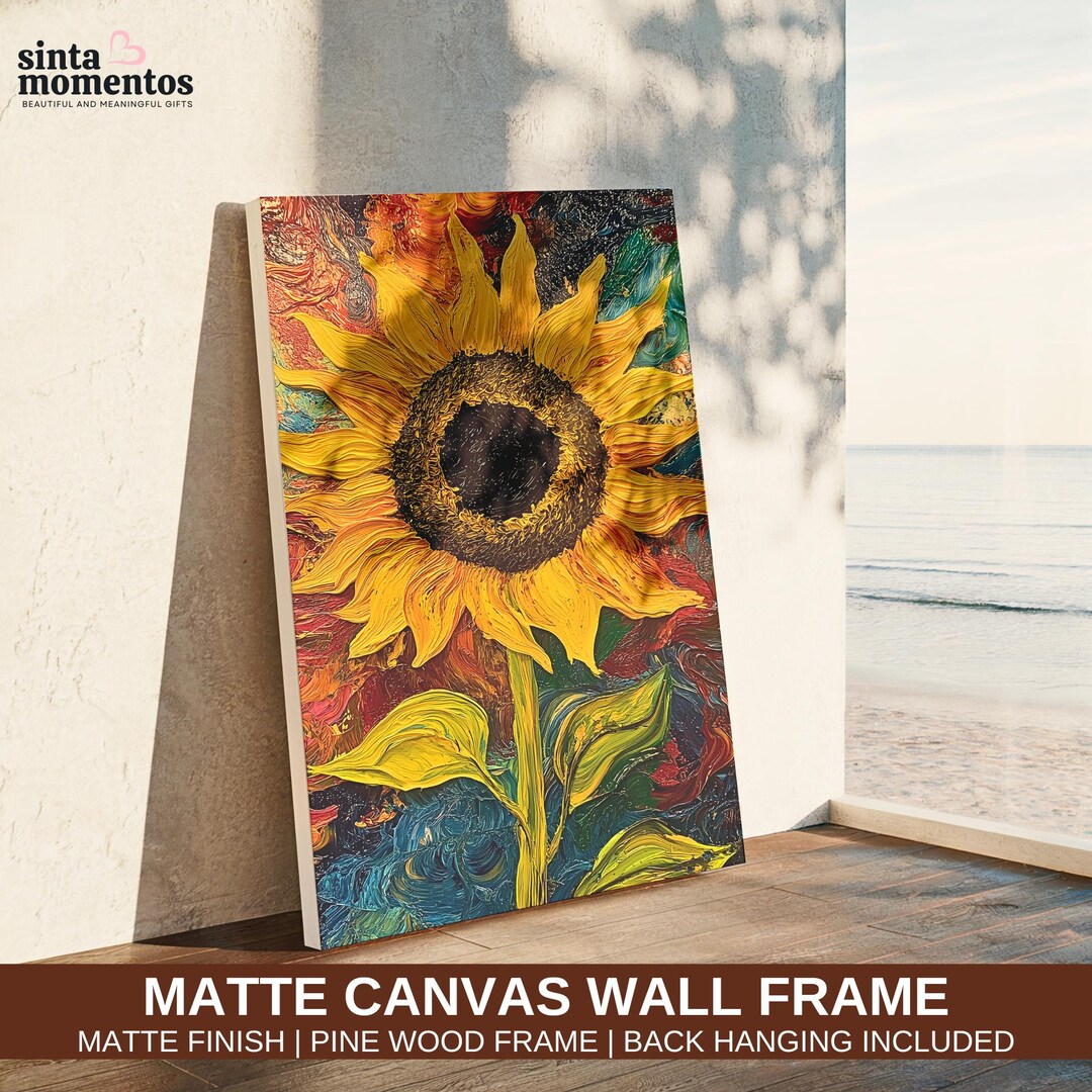 Sunflower Painting, Van Gogh Sunflower Canvas, Sunflower Oil Painting ...