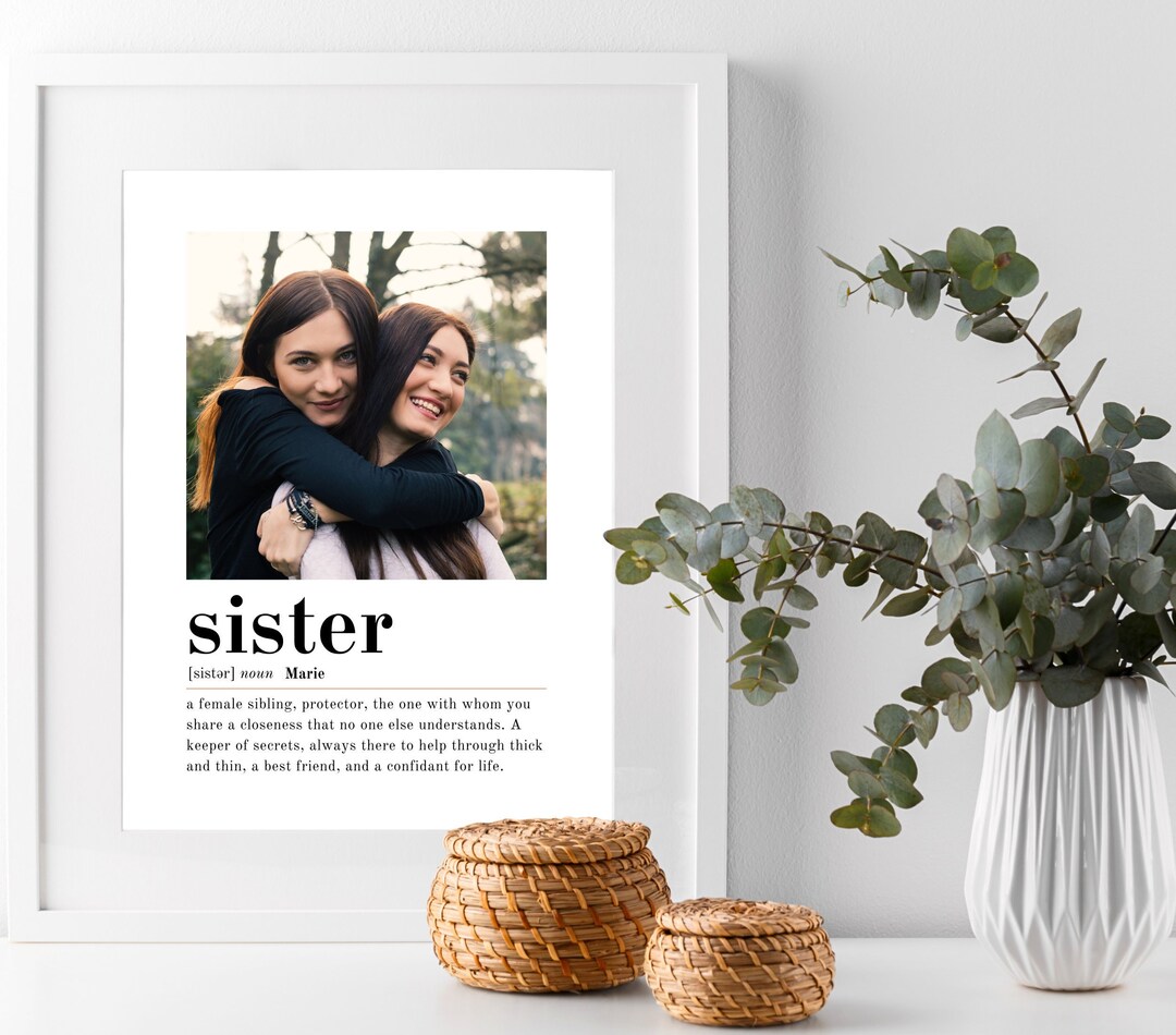 Personalised Sister Picture Definition Print,sister Gift Printable Wall ...