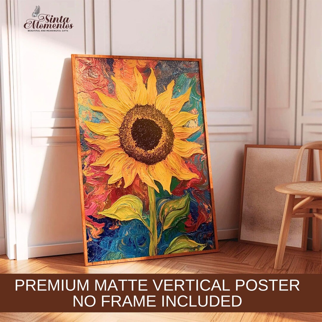 Sunflower Painting, Van Gogh Sunflower Poster, Sunflower Oil Painting ...