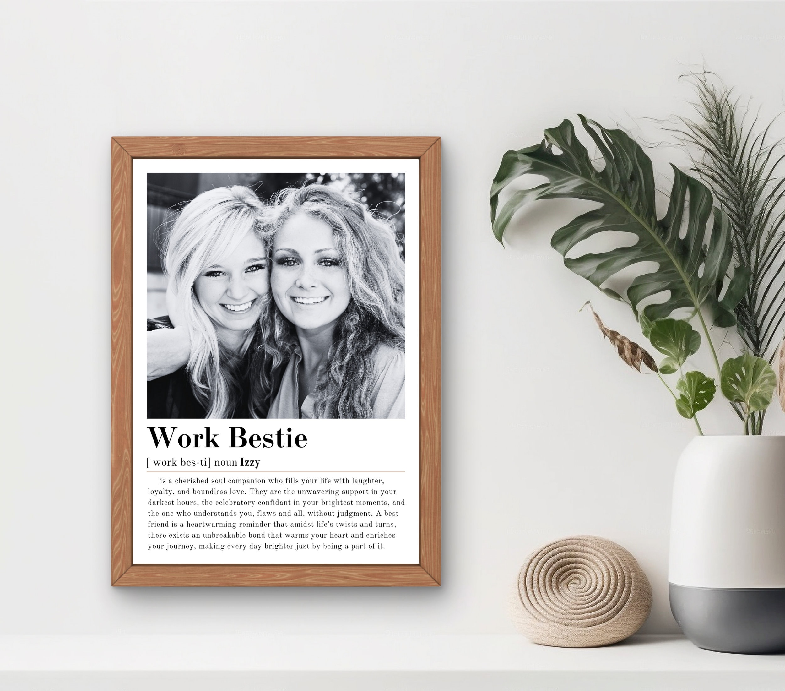 Work Bestie Personalized Picture Frame Digital Download, Work Bestie ...