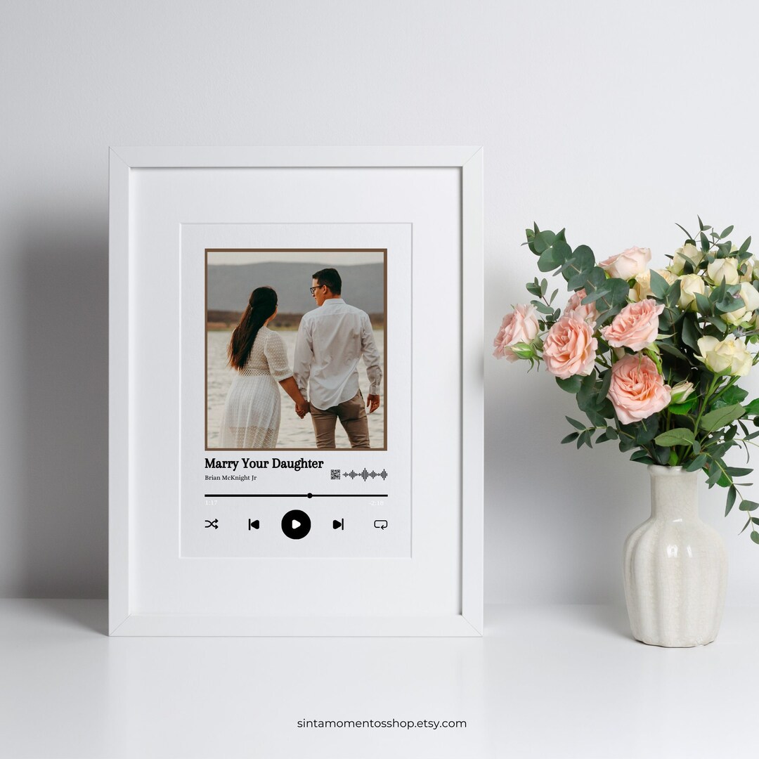 Personalised Picture With Spotify Wall Art, Spotify Picture Music ...