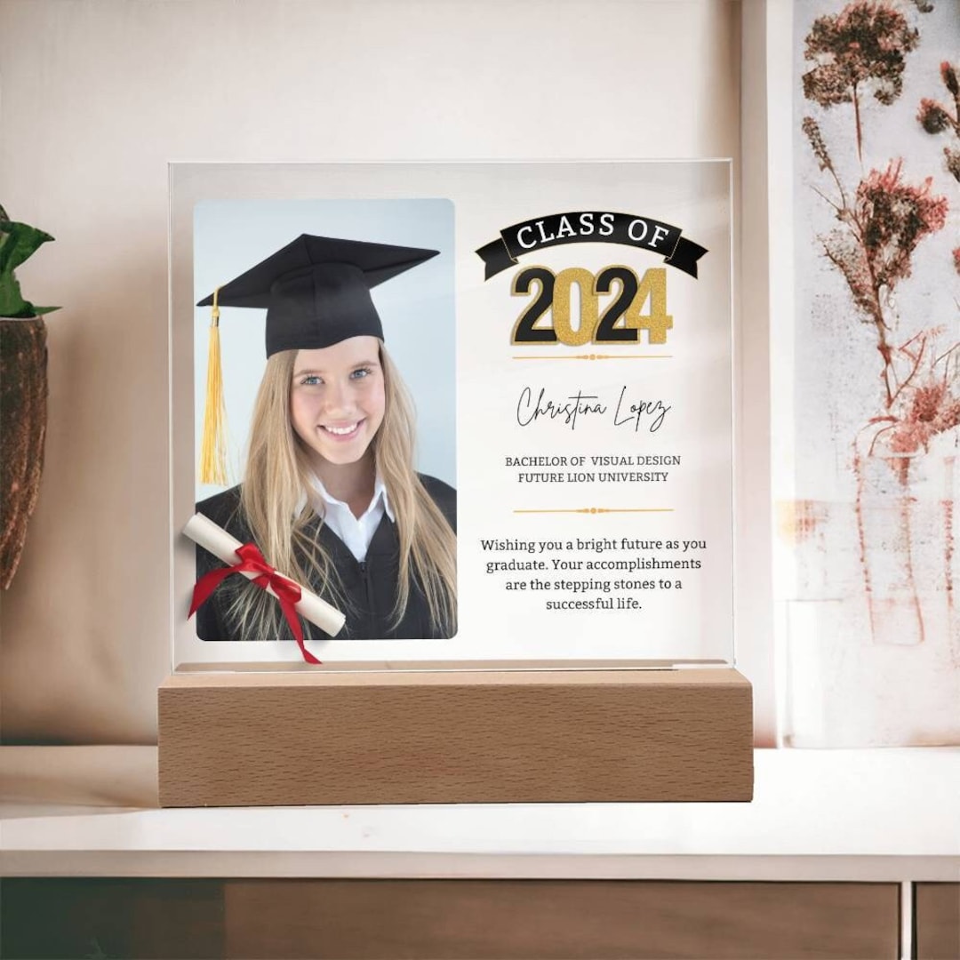 Personalized Graduation Photo Plaque, Graduation Gift for Daughter ...