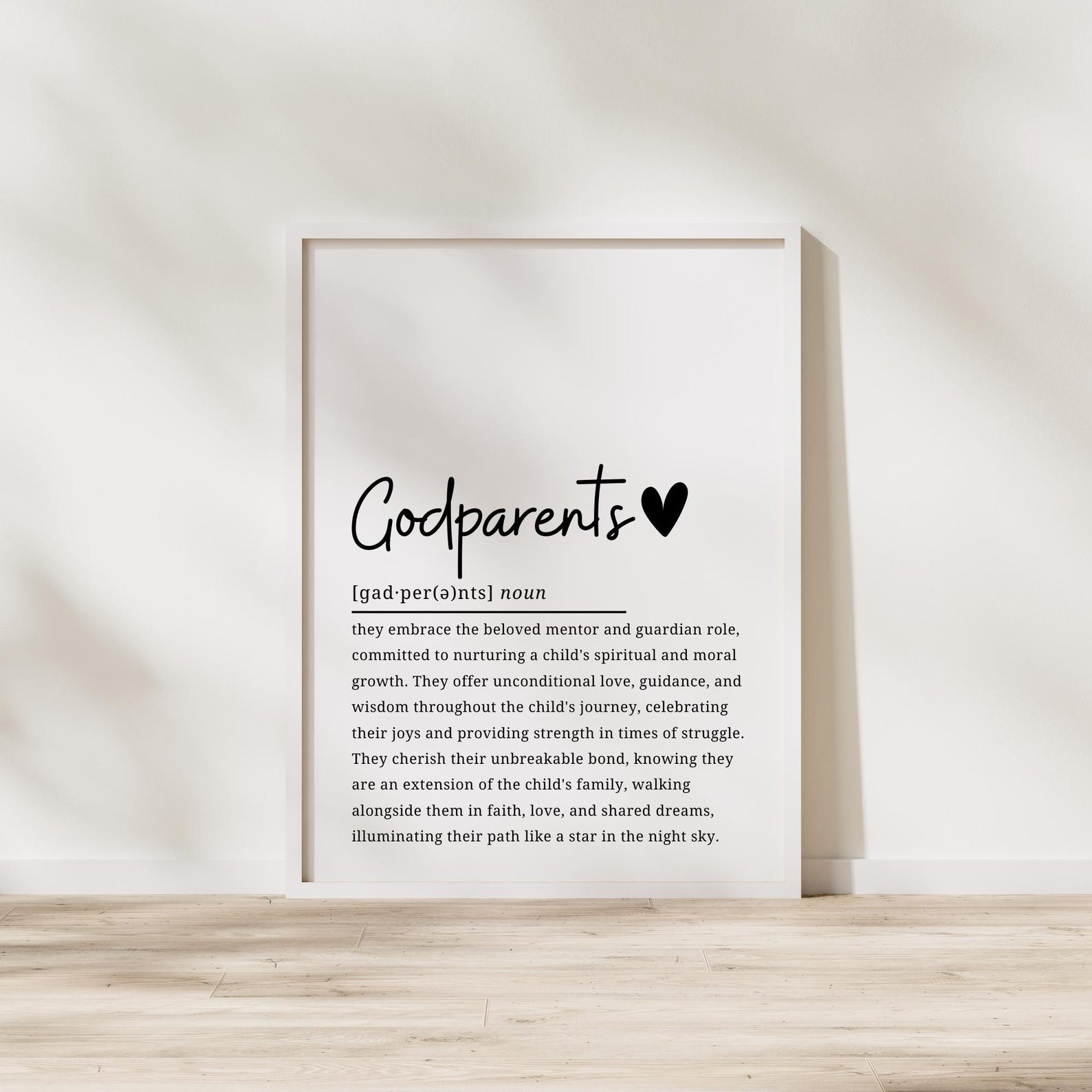 Inspirational Godparents Definition Print, Godparents Definition ...