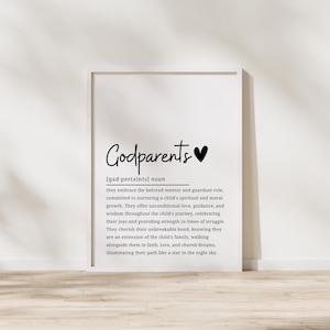 Inspirational Godparents Definition Print, Godparents Definition ...