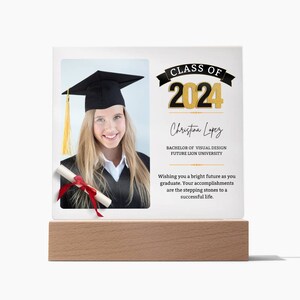 Personalised Graduation Light up Plaque Graduating Plaque for Her Son ...