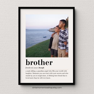Personalised Brother Photo Definition Printable Wall Art, Brother ...