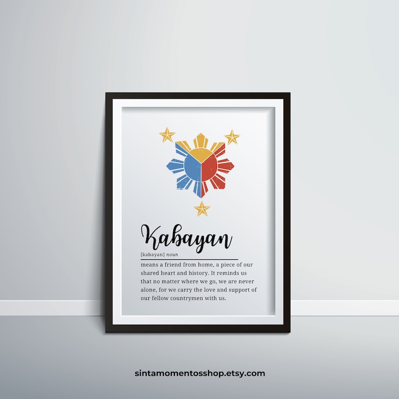 Kabayan Definition Printable Wall Art, Filipino Poster, Kabayan ...