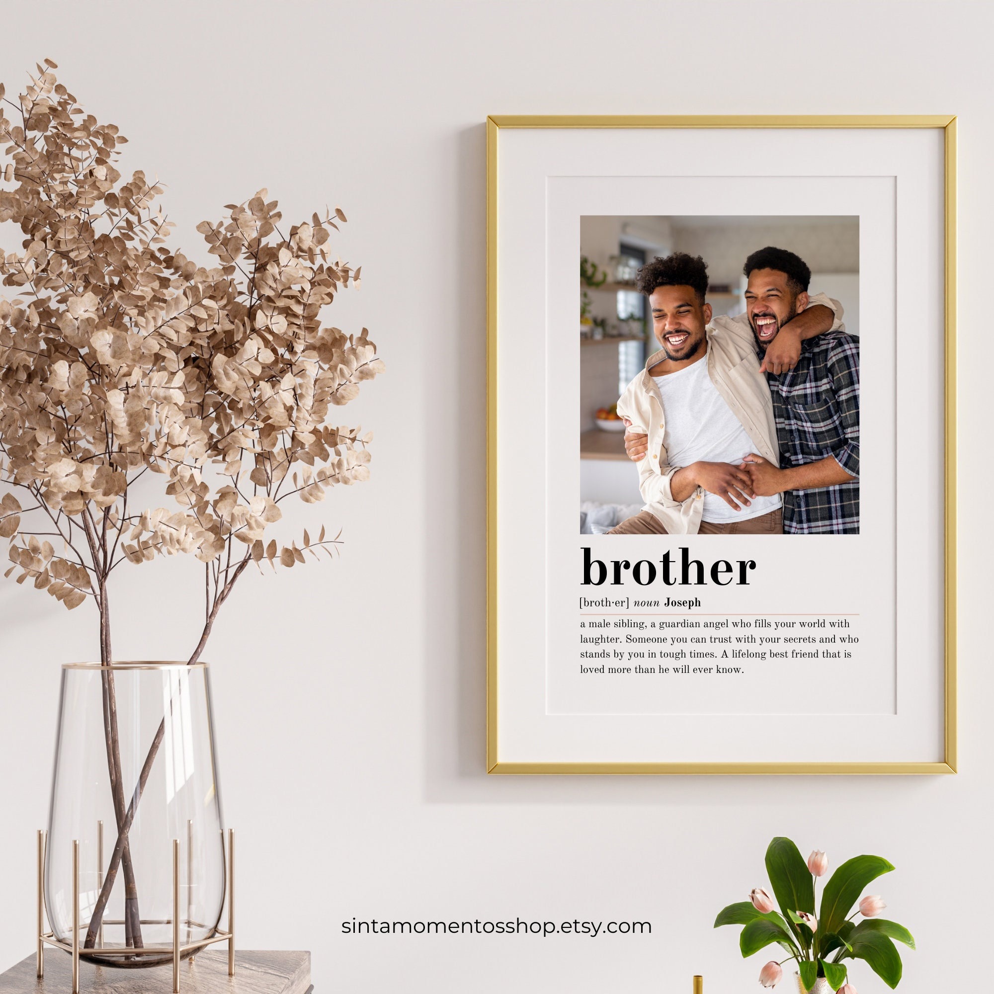 Personalised Brother Photo Definition Printable Wall Art, Brother ...