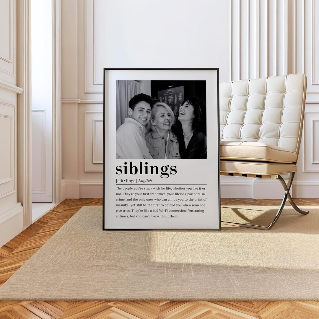 Personalised Siblings Definition Poster, Sibling Definition Printable ...