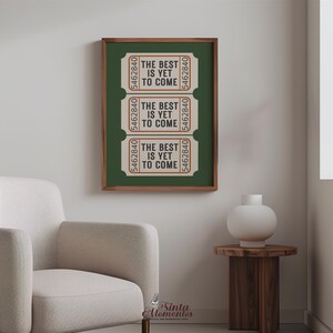 The Best is yet to Come Printable Wall Art, Retro Motivational Poster ...