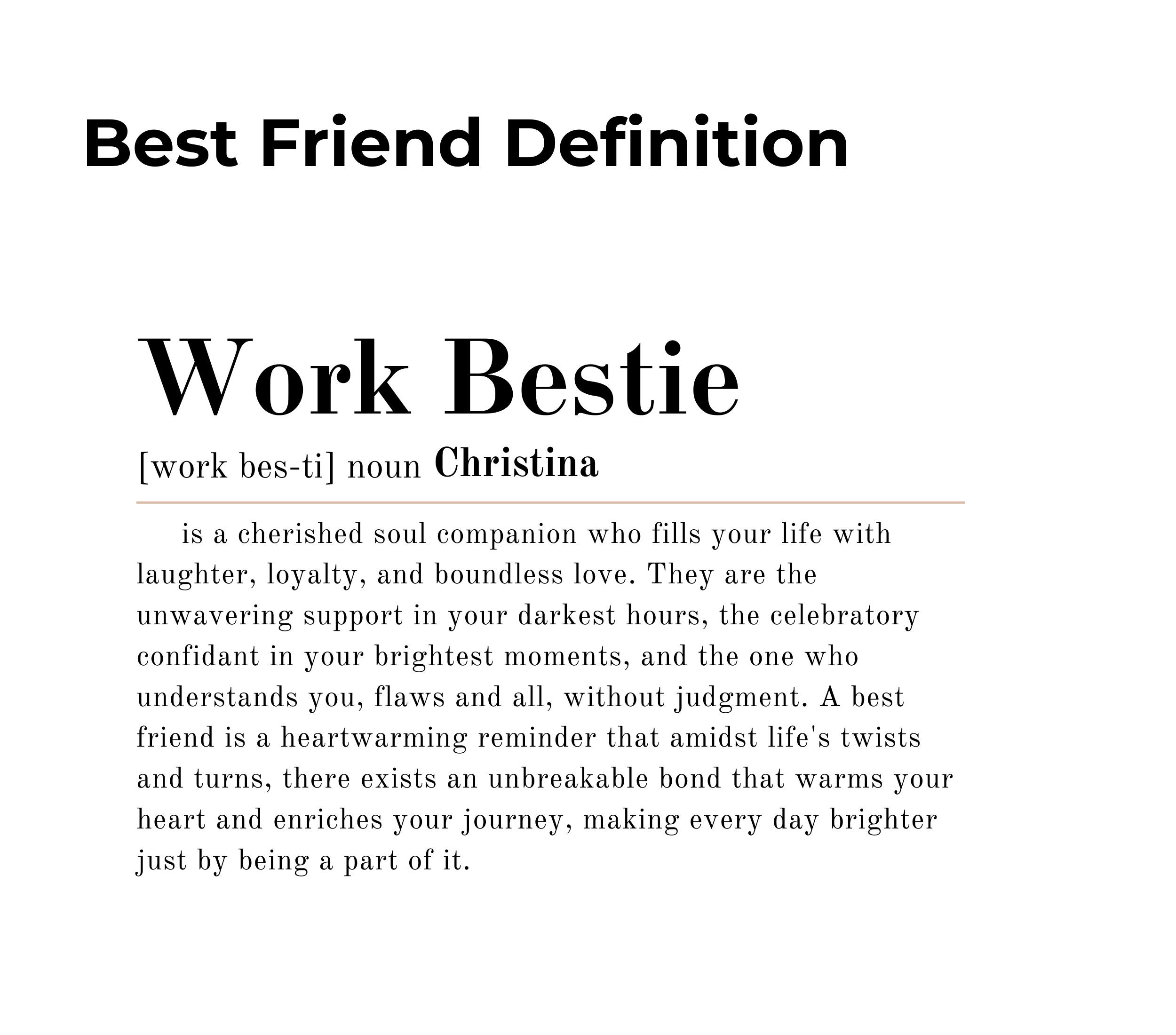 Work Bestie Personalized Picture Frame Digital Download, Work Bestie ...