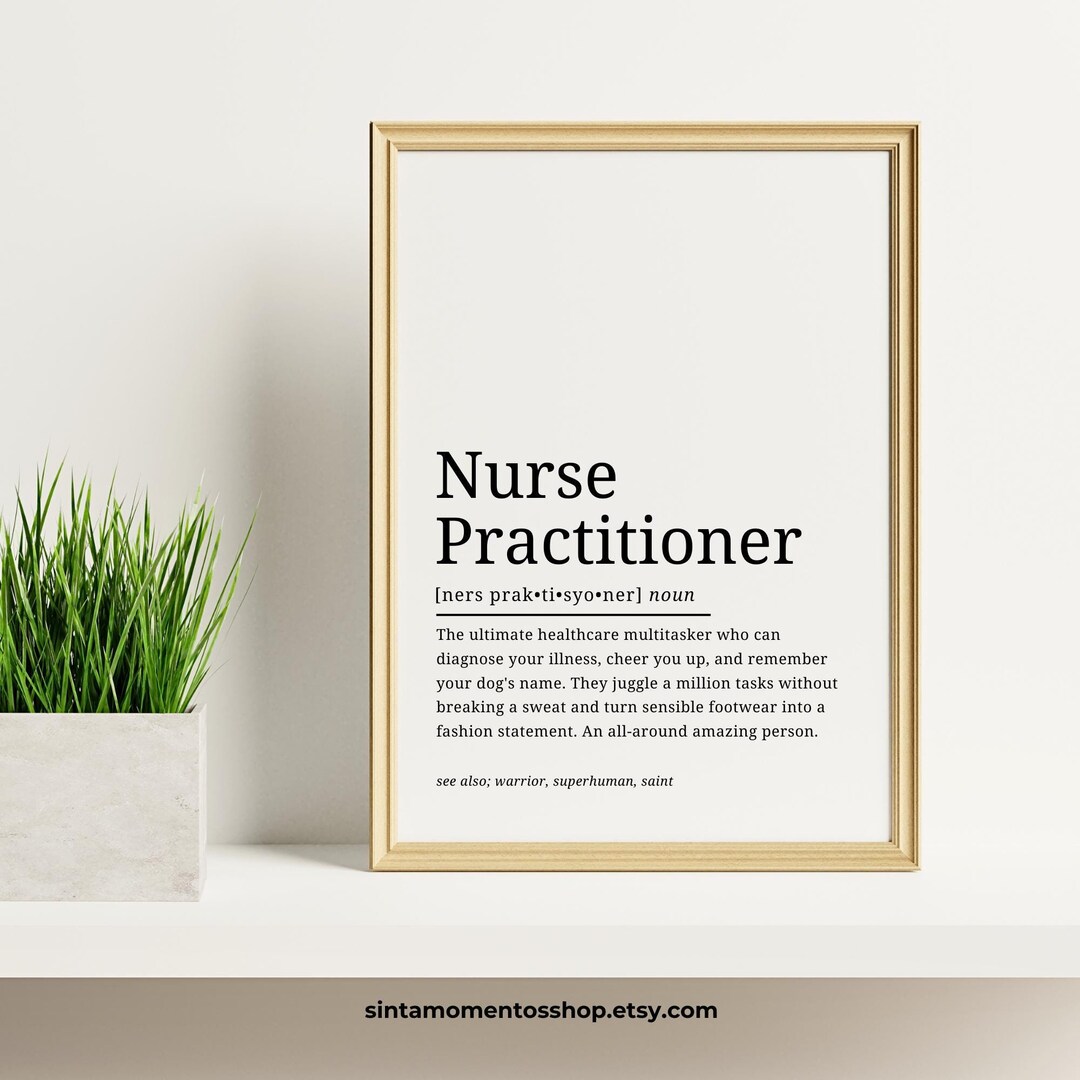 Nurse Practitioner Definition Printable Wall Art, Nurse Practitioner ...