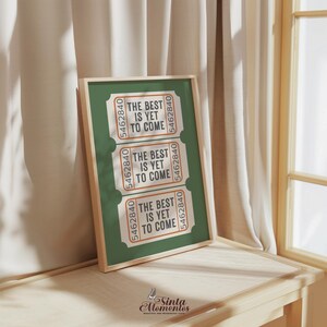 The Best is yet to Come Printable Wall Art, Retro Motivational Poster ...