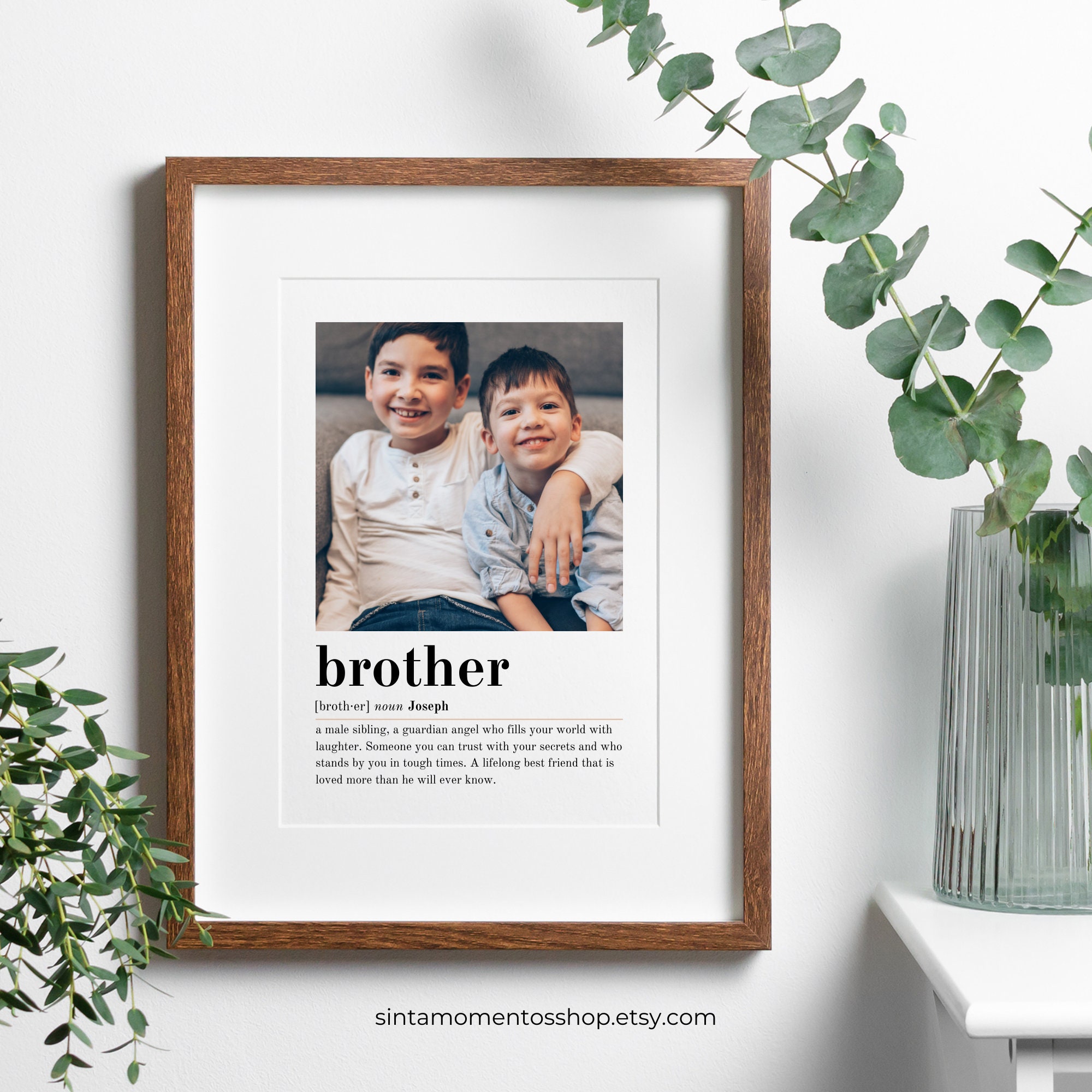 Personalised Brother Photo Definition Printable Wall Art, Brother ...