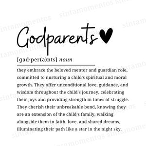 Inspirational Godparents Definition Print, Godparents Definition ...