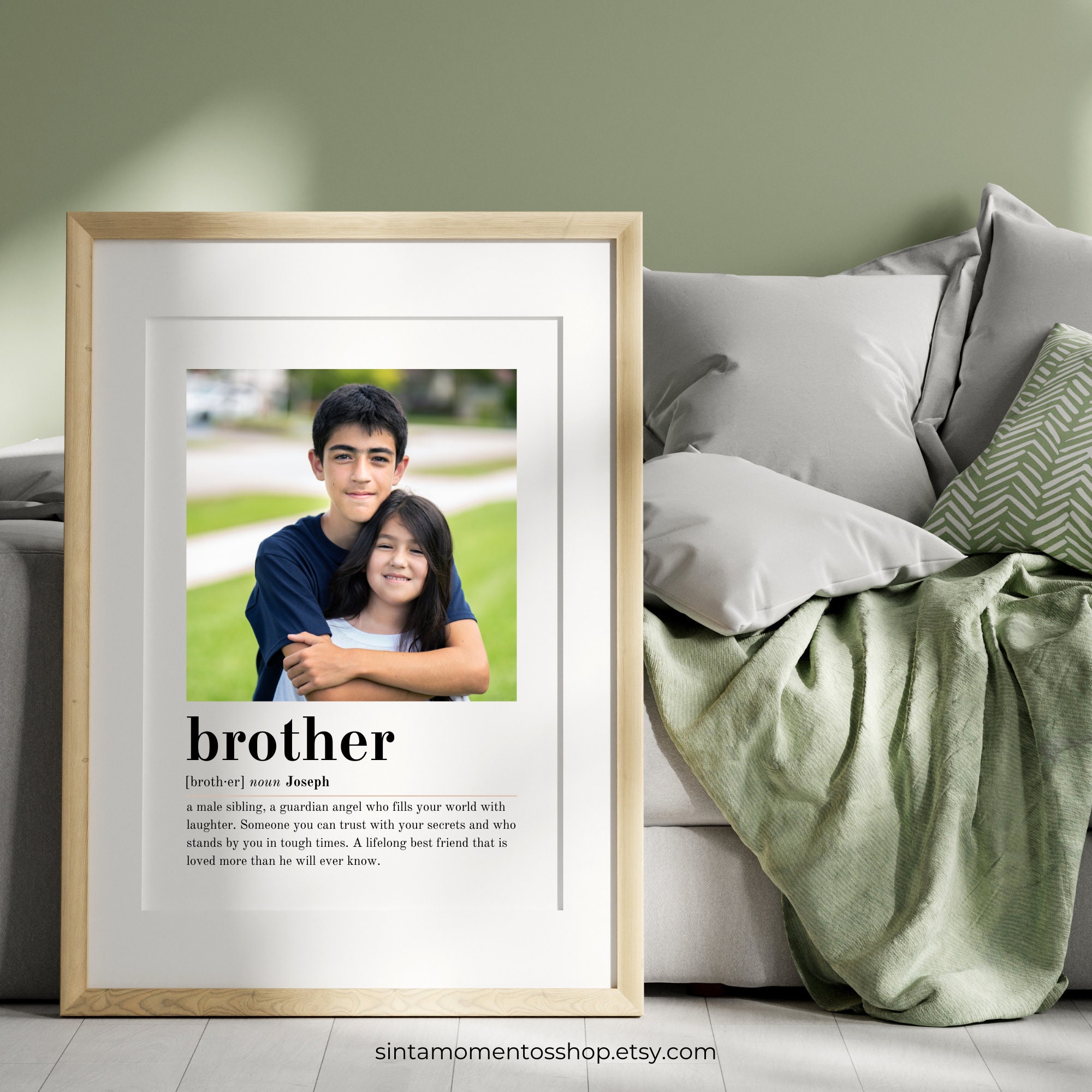 Personalised Brother Photo Definition Printable Wall Art, Brother ...