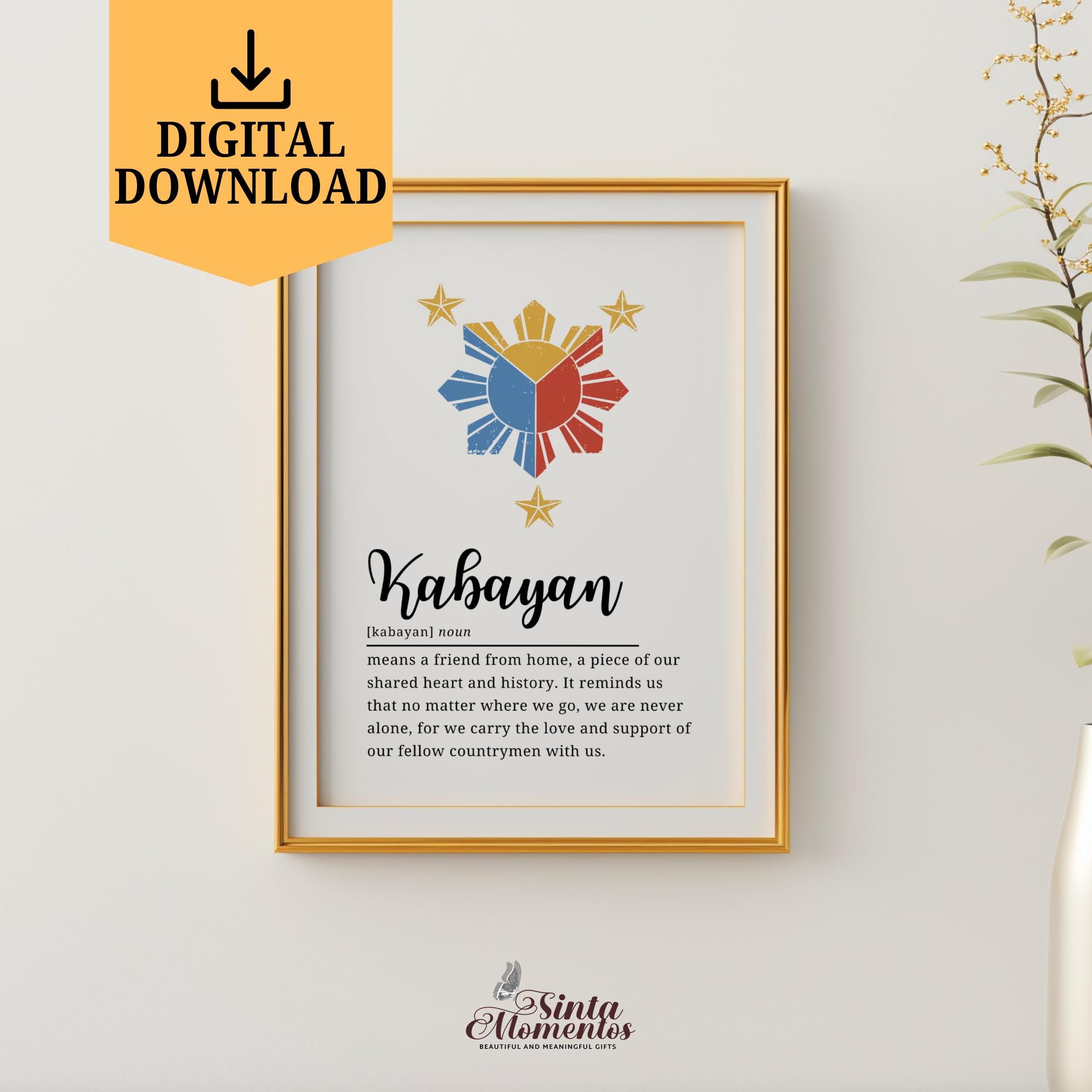 Kabayan Definition Printable Wall Art, Filipino Poster, Kabayan ...