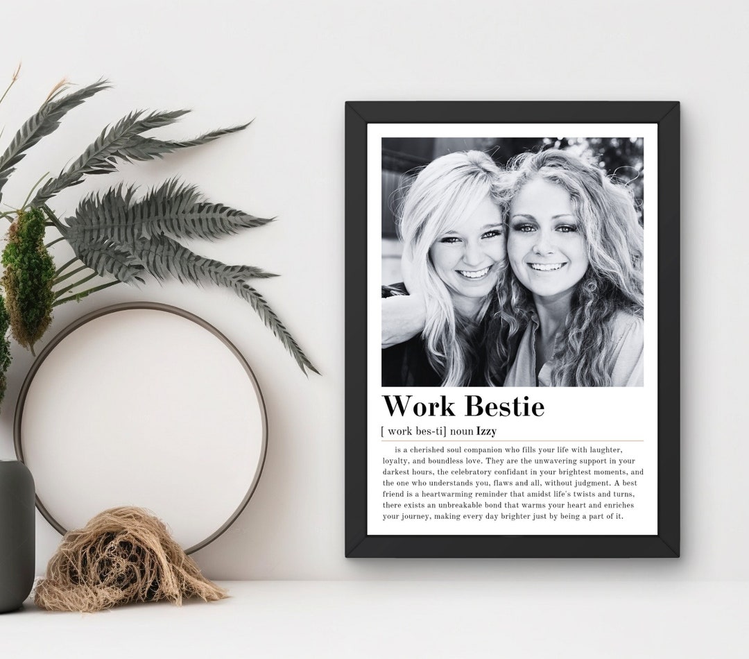 Work Bestie Personalized Picture Frame Digital Download, Work Bestie ...