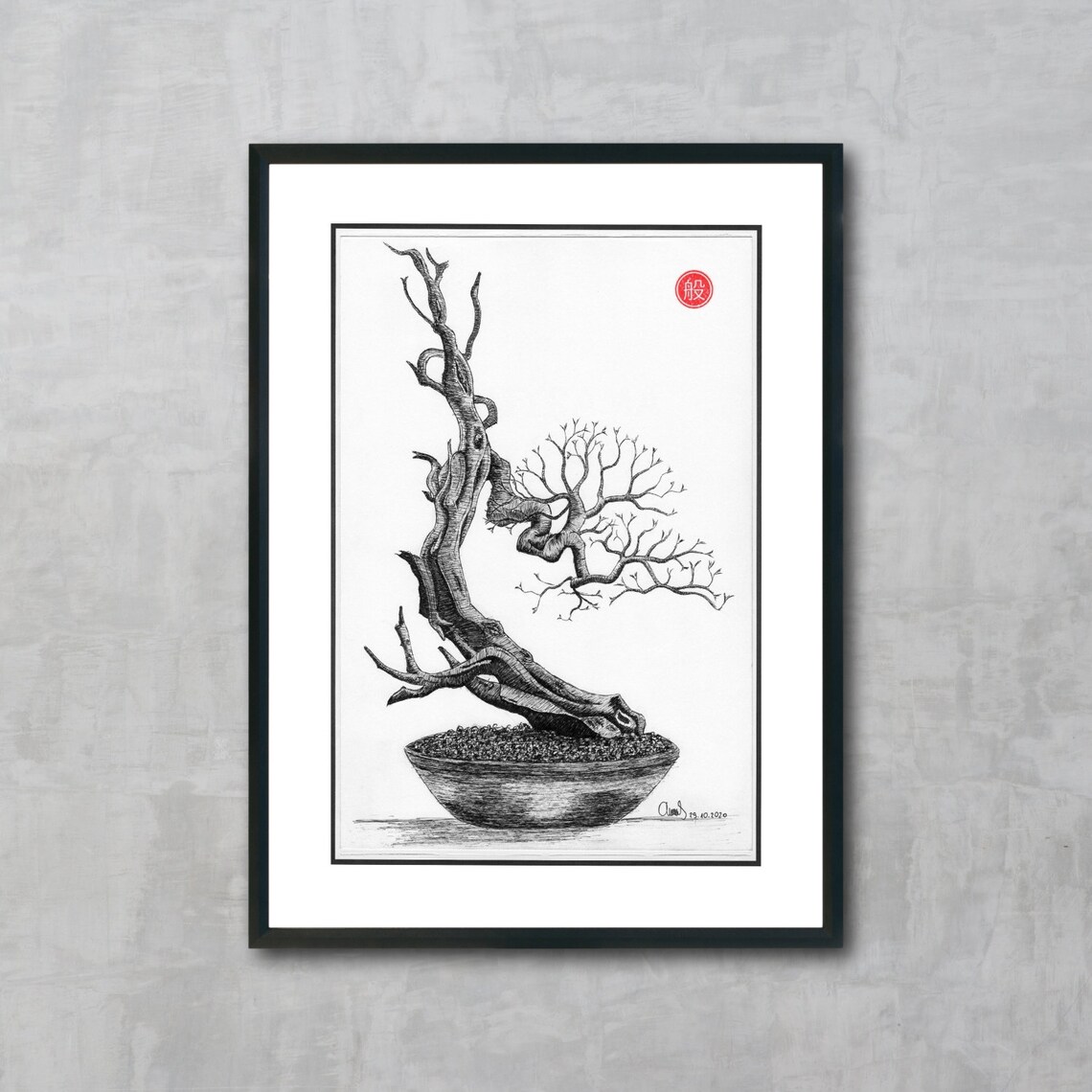 1 Deciduous Bonsai Tree in Winter, Poster, Decor, Art, Japanese, Gift ...