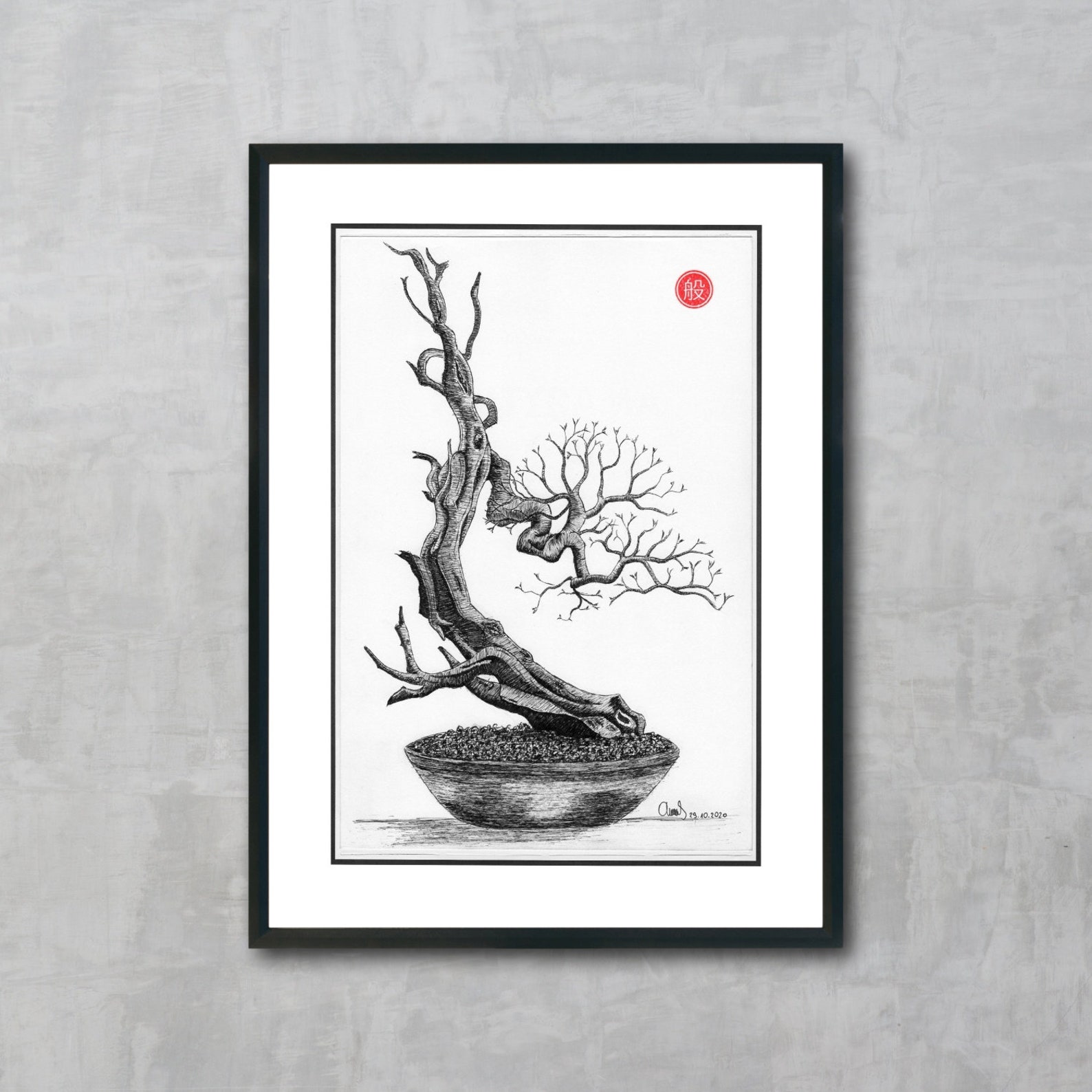 1 Deciduous Bonsai Tree in Winter, Poster, Decor, Art, Japanese, Gift ...