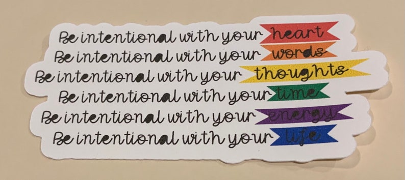Be Intentional Sticker - Etsy