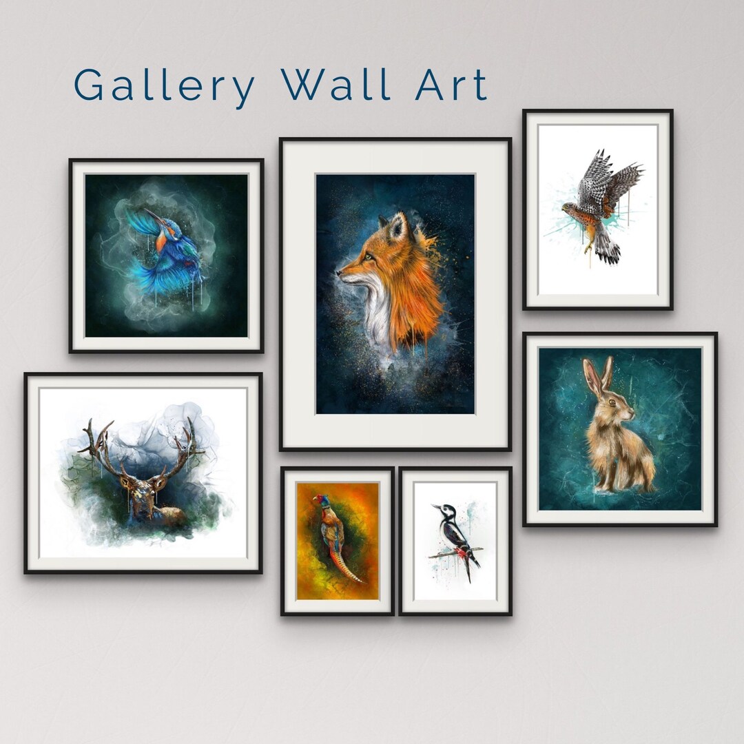 Gallery Wall Art Set Wall Art Print Bundle of Wildlife Animals ...