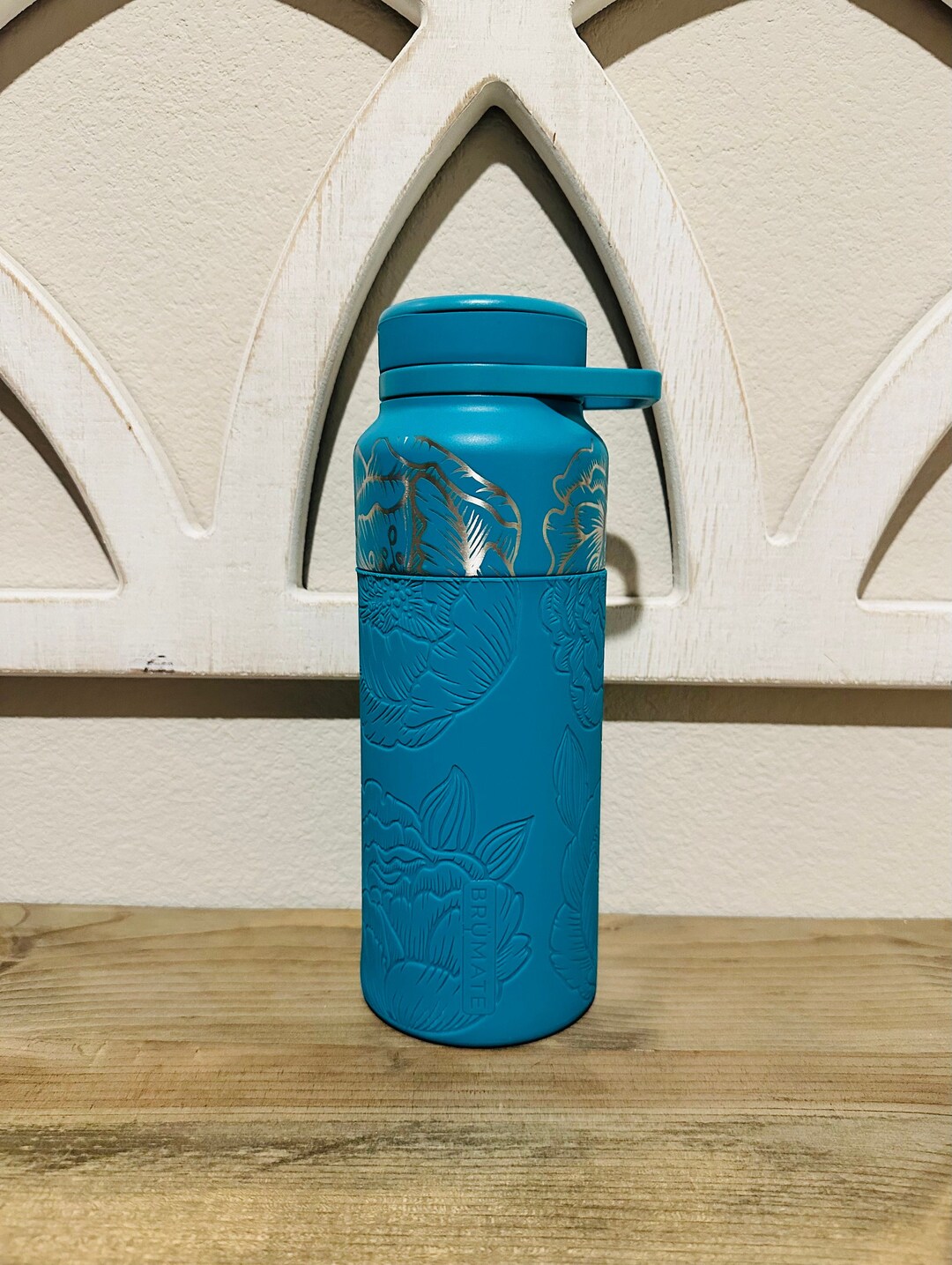 Brumate Rotera 35 Oz Etched Water Bottle Laser Engraved Peony Floral ...