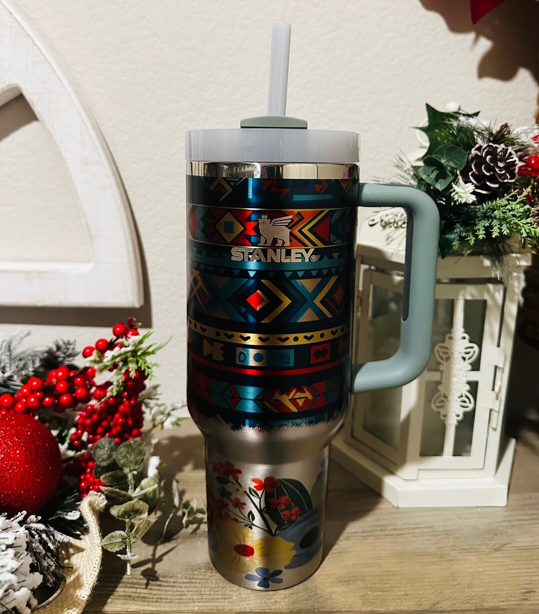 Stanley H2.0 Quencher 40 Oz Sublimation Tumbler Aztec Floral Wrap - Etsy