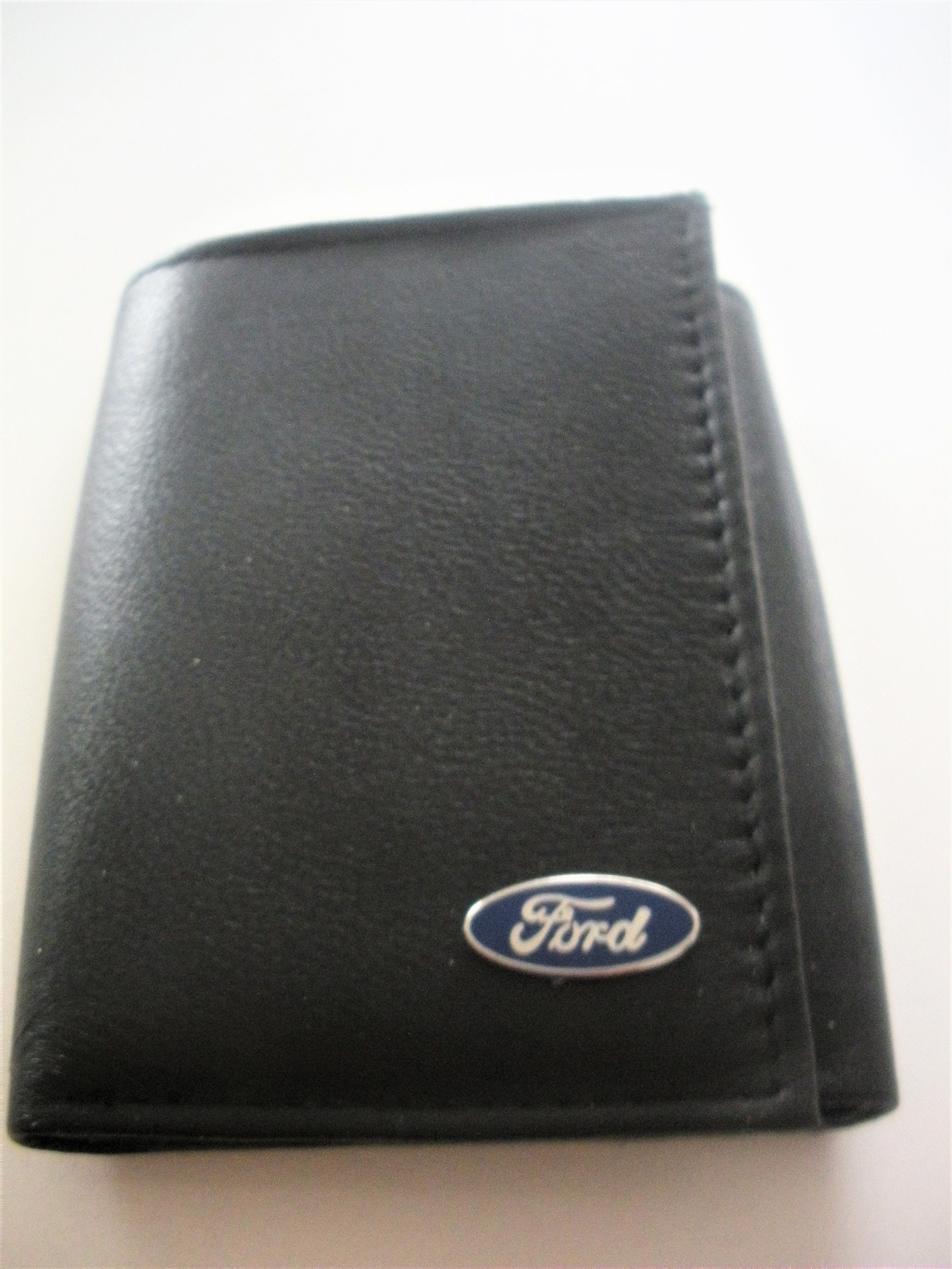 Ford Vintage Top Grain Black Leather Trifold Wallet RFID - Etsy