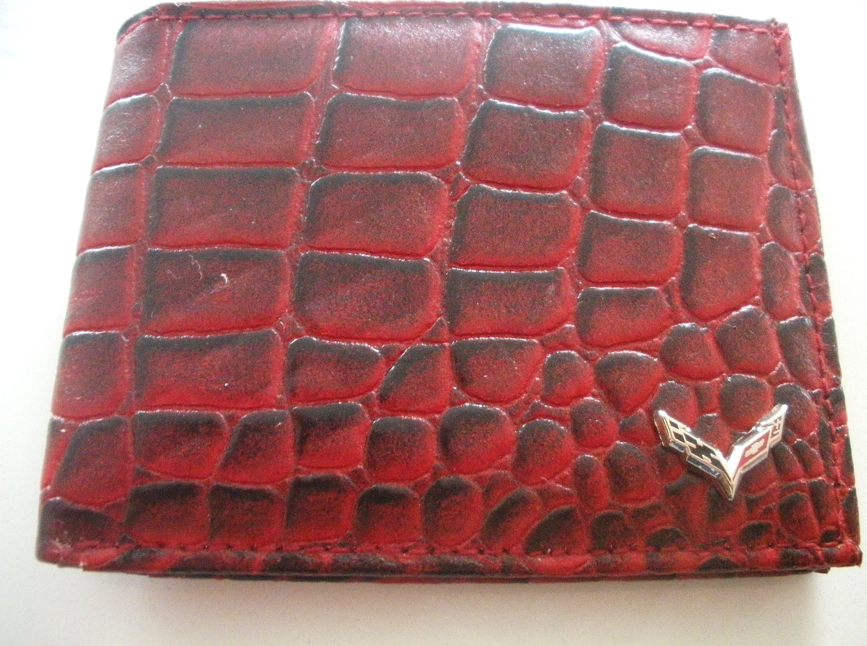 Corvette C7 Faux Brown Alligator Bi Fold Wallet Great Gift - Etsy