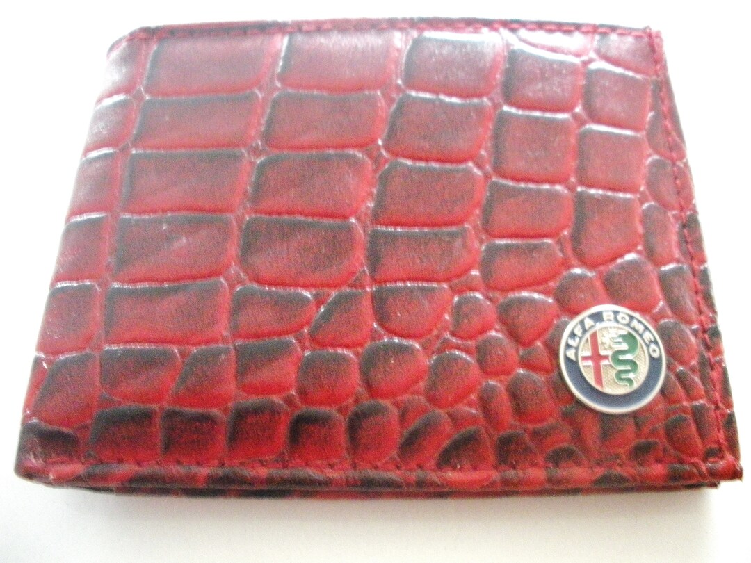 Alfa Romeo Brown Alligator Bifold Wallet, Great Gift for Birthdays ...