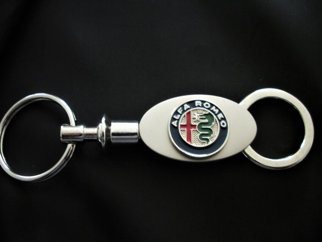 Alfa Romeo Silver Valet Keyring-free Engraving, , Birthday, Graduation ...