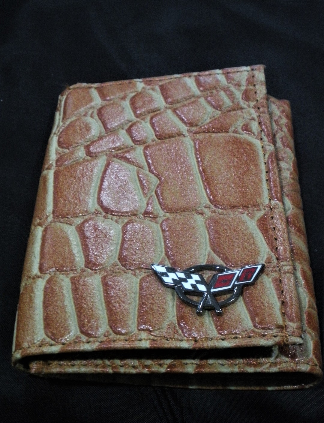 Corvette C5 Natural Skin Faux Alligator Trifold Wallet Great - Etsy
