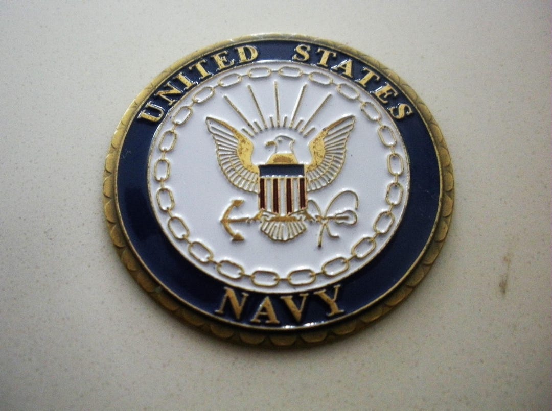 Navy Seabees Challenge Coin-free Engraving on Back, Domed Coin ...