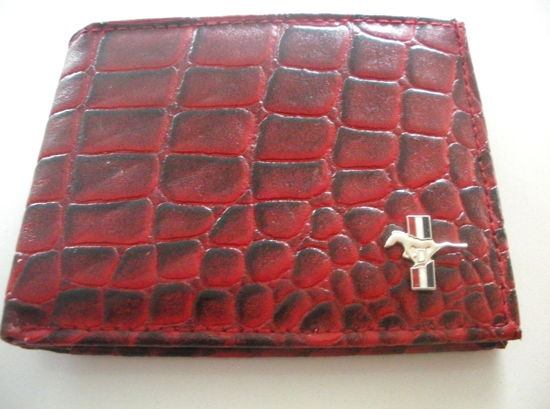 Mustang-ford Brown Alligator Bifold Wallet Great Gift for - Etsy