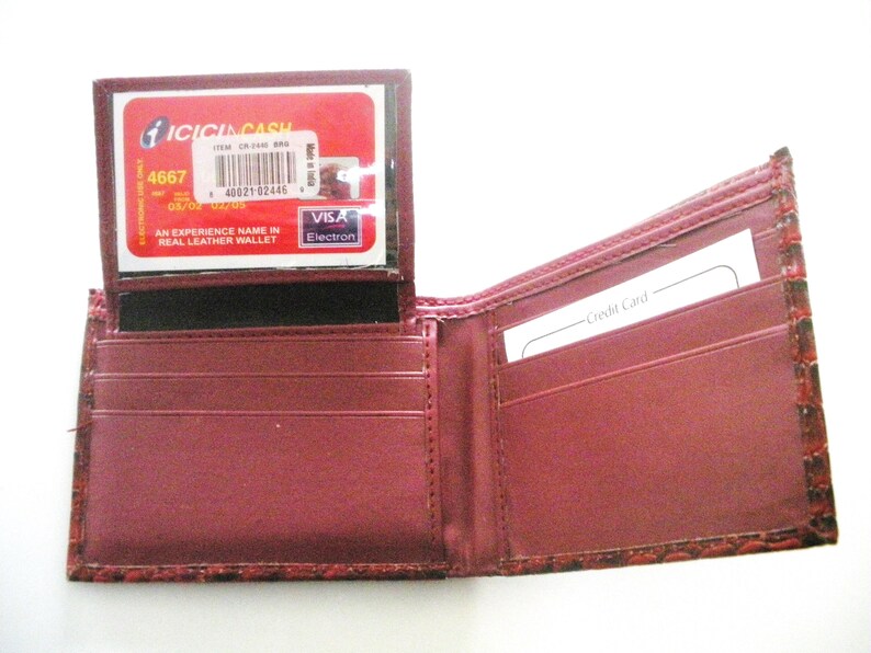 Corvette C7 Faux Brown Alligator Bi Fold Wallet Great Gift - Etsy