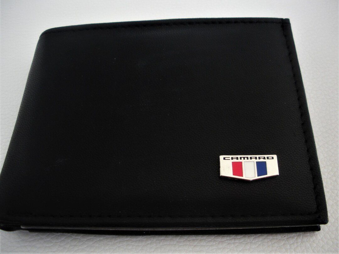 Camaro Top Grain Black Leather Bifold Wallet RFID Protected, Great Gift ...